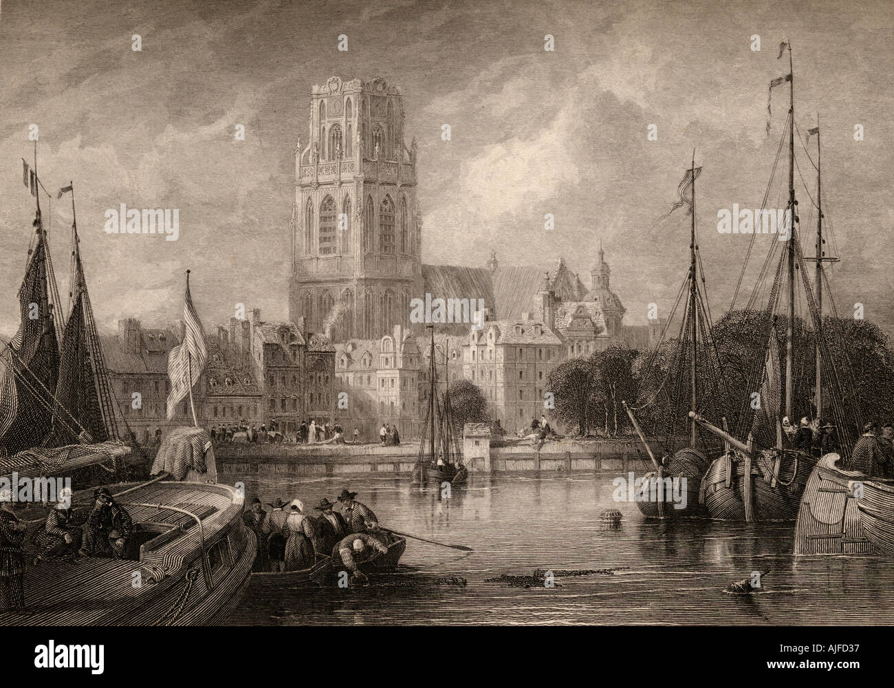Grote of Sint-Laurenskerk or Church of St Lawrence, Rotterdam, Holland ...