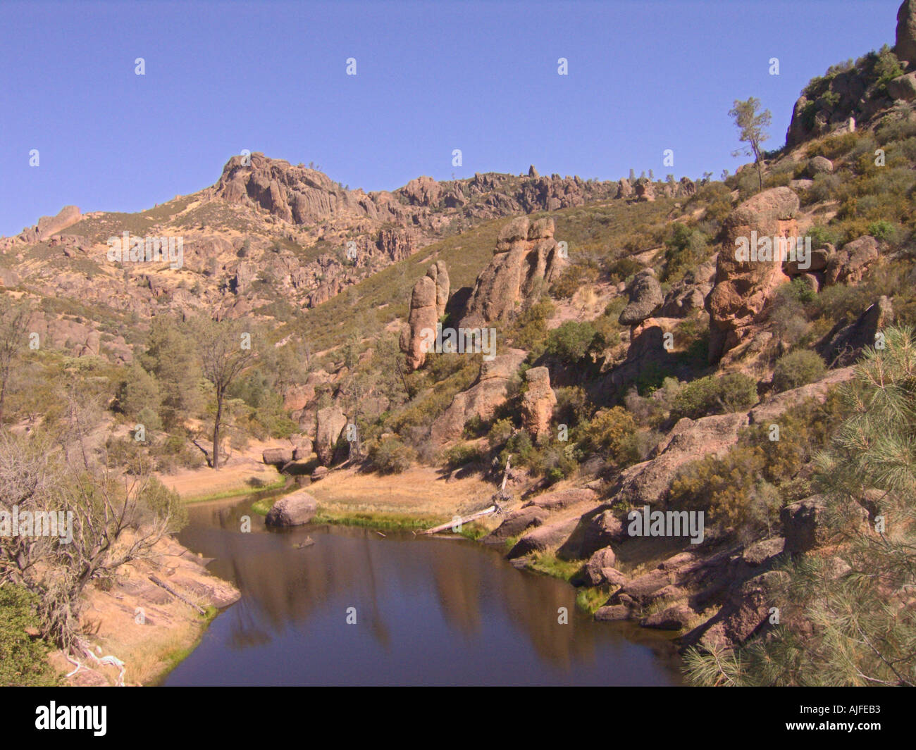 California Pinnacles National Monument Bear Gulch Resevoir at end of ...