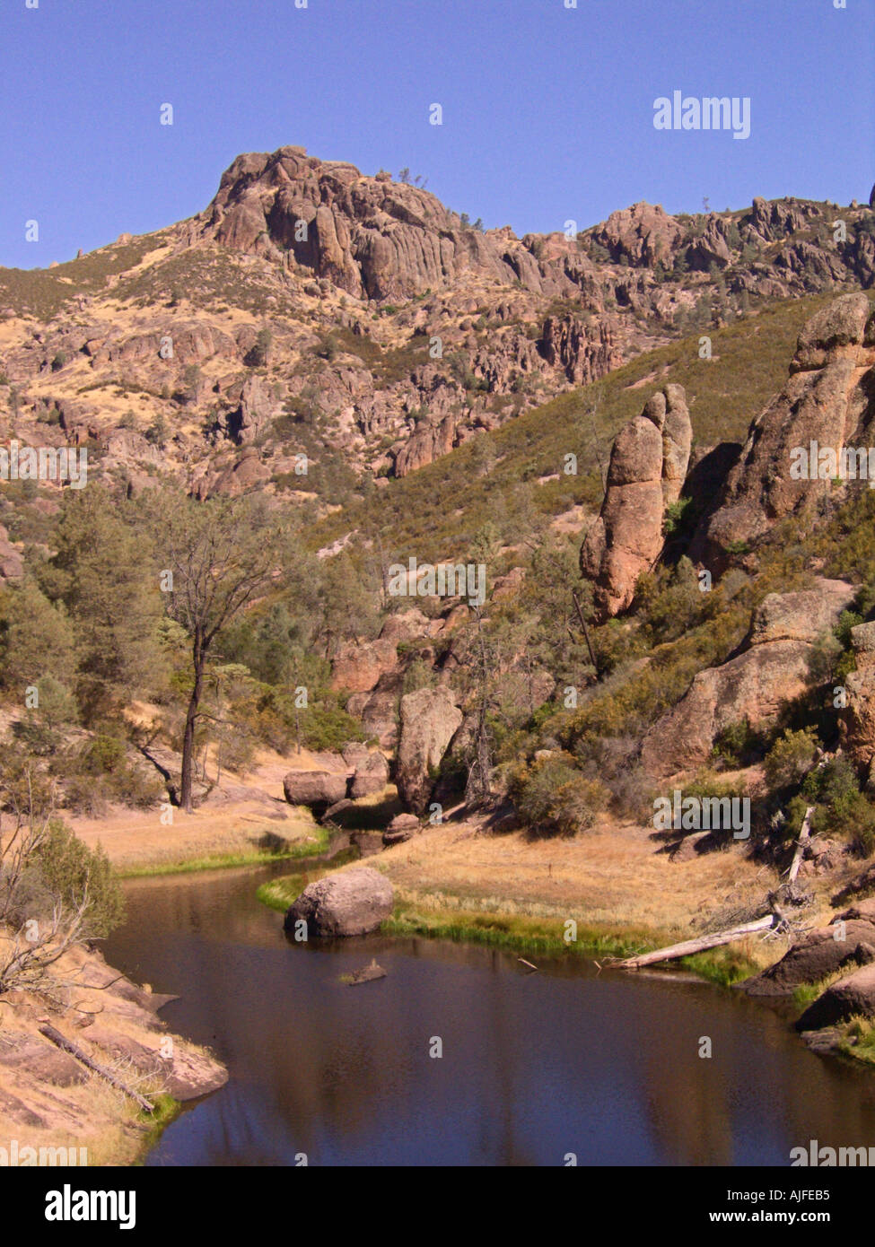California Pinnacles National Monument Bear Gulch Resevoir at end of ...