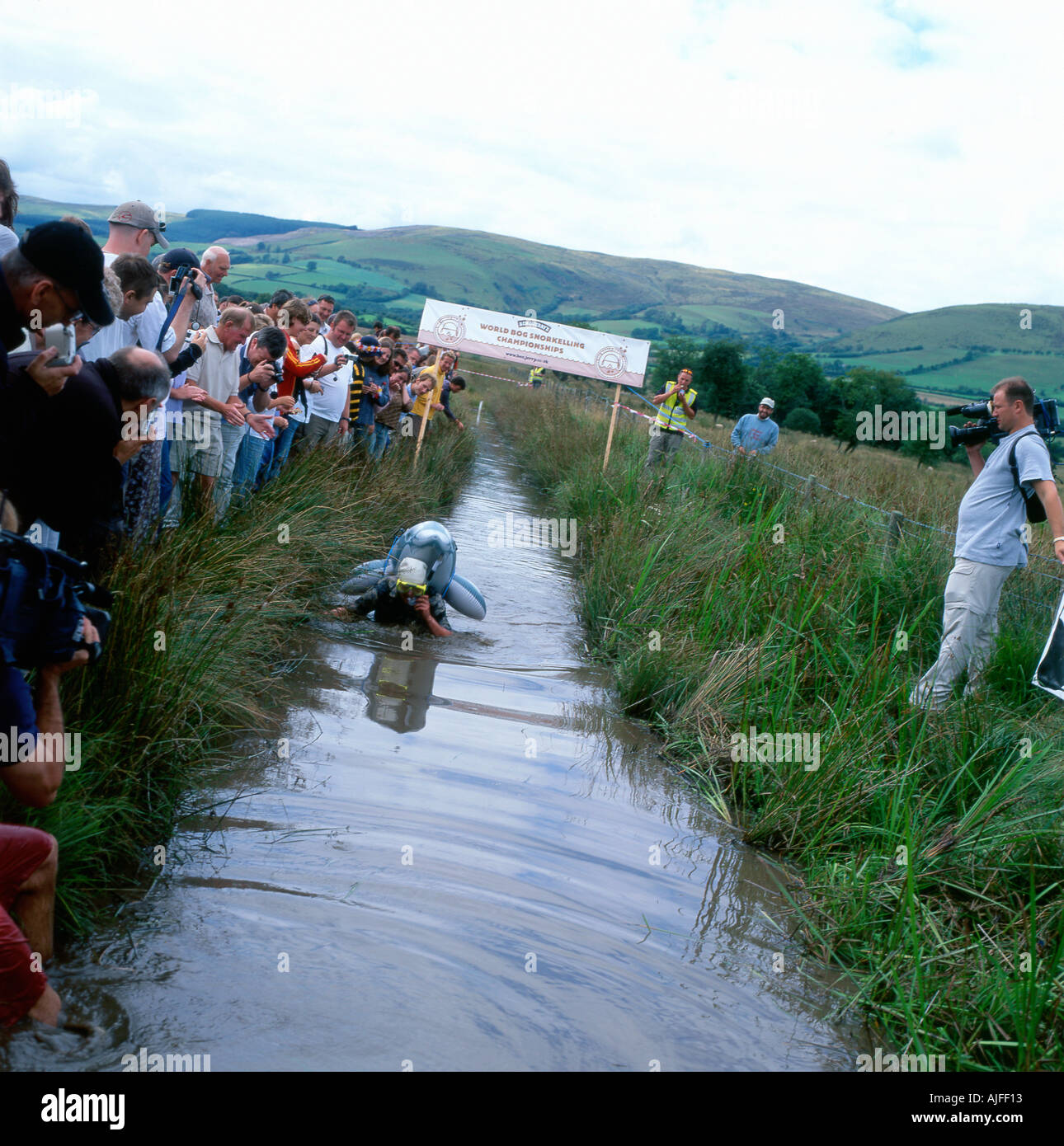 The World Bog Snorkelling Competition at Llanwrtyd Wells Powys Wales UK ...