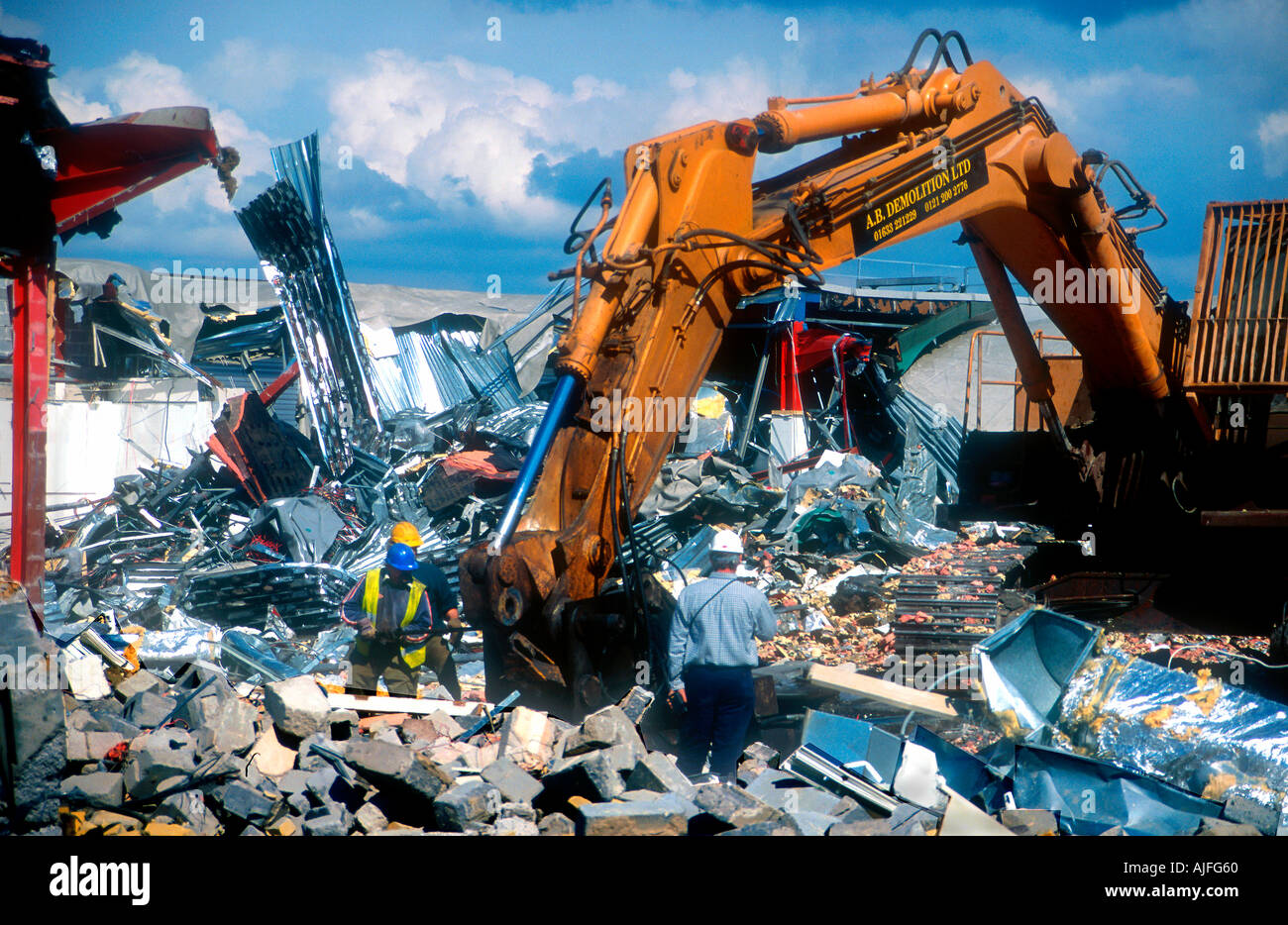 Demolition Industry Wales Stock Photo - Alamy