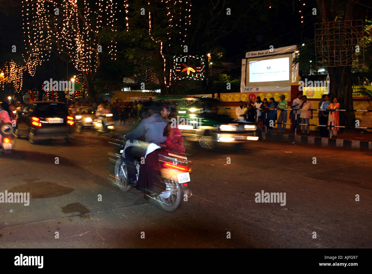 Street scene thiruvananthapuram trivandrum kerala india hi-res stock ...