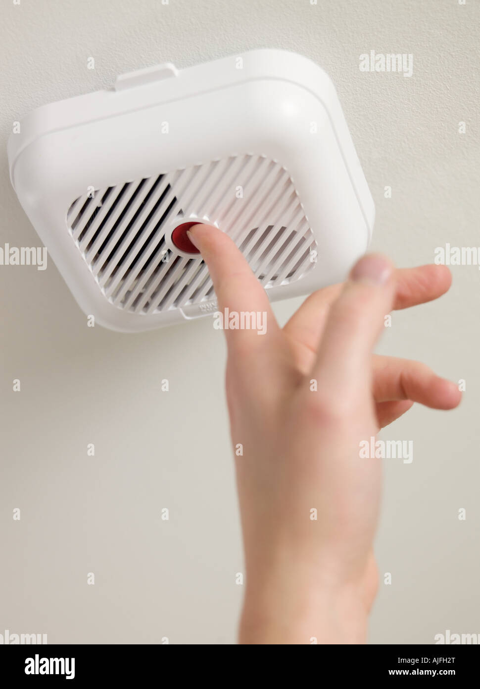 Testing smoke alarm hi-res stock photography and images - Alamy