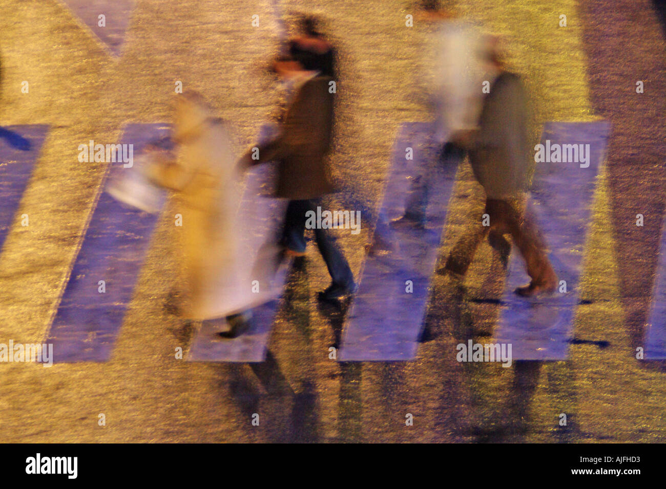 people on a zebra crossing Stock Photo - Alamy
