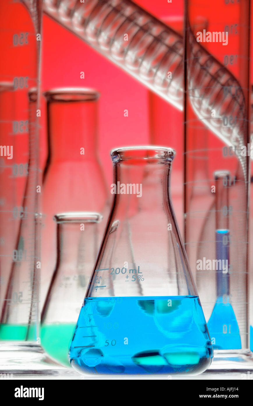 Chemical Glassware Pictorial Stock Photo - Alamy