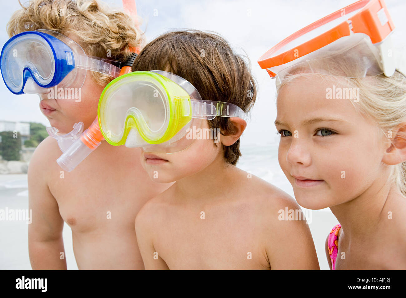 Kids wearing diving masks Stock Photo - Alamy