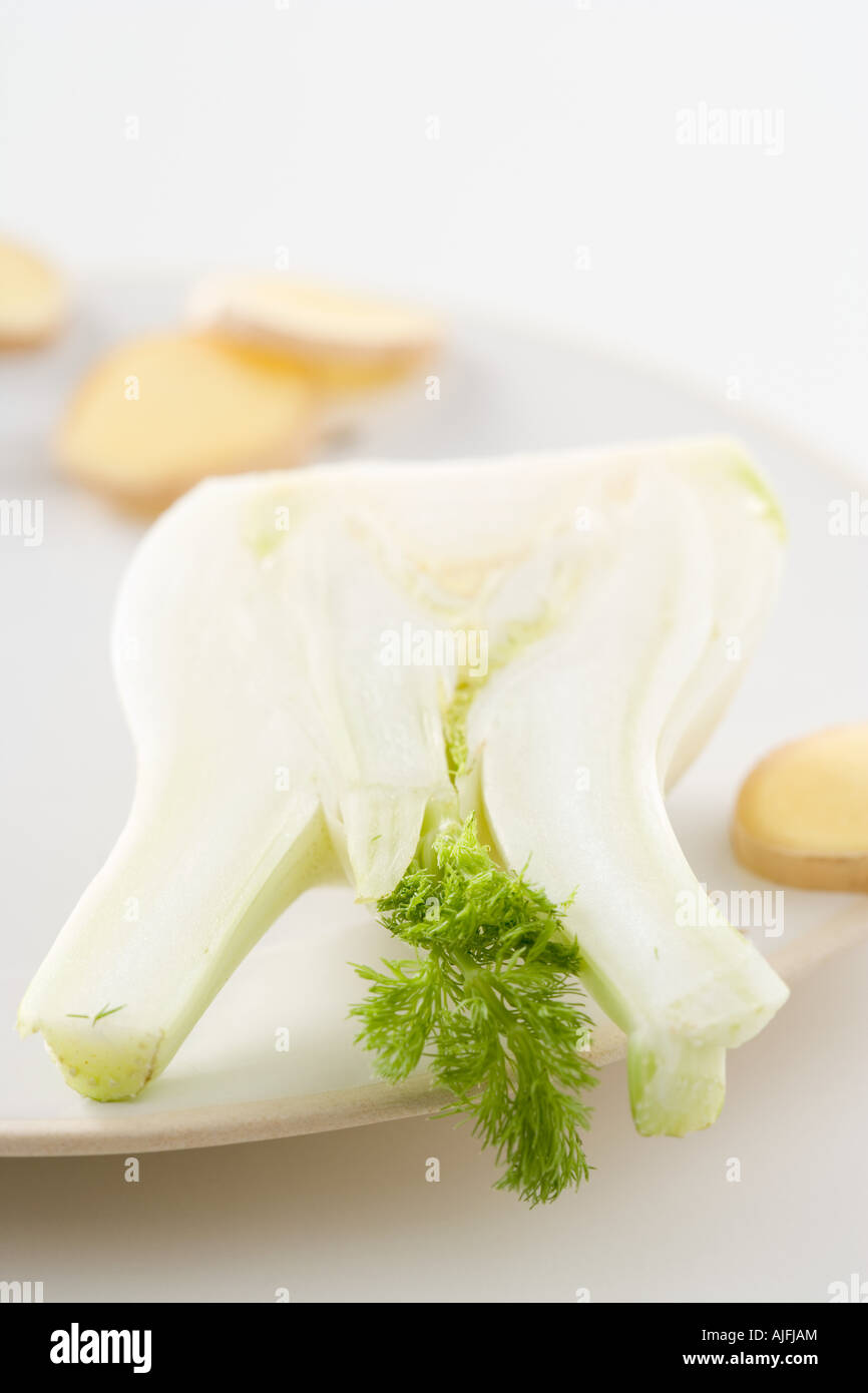 Ginger and fennel on a plate Stock Photo - Alamy