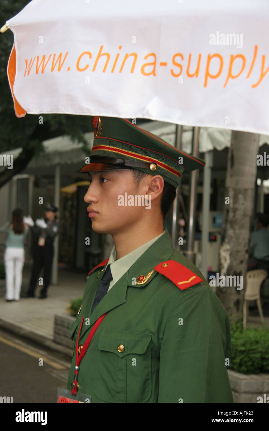 Chinese Guard at Wholesale Show Stock Photo - Alamy