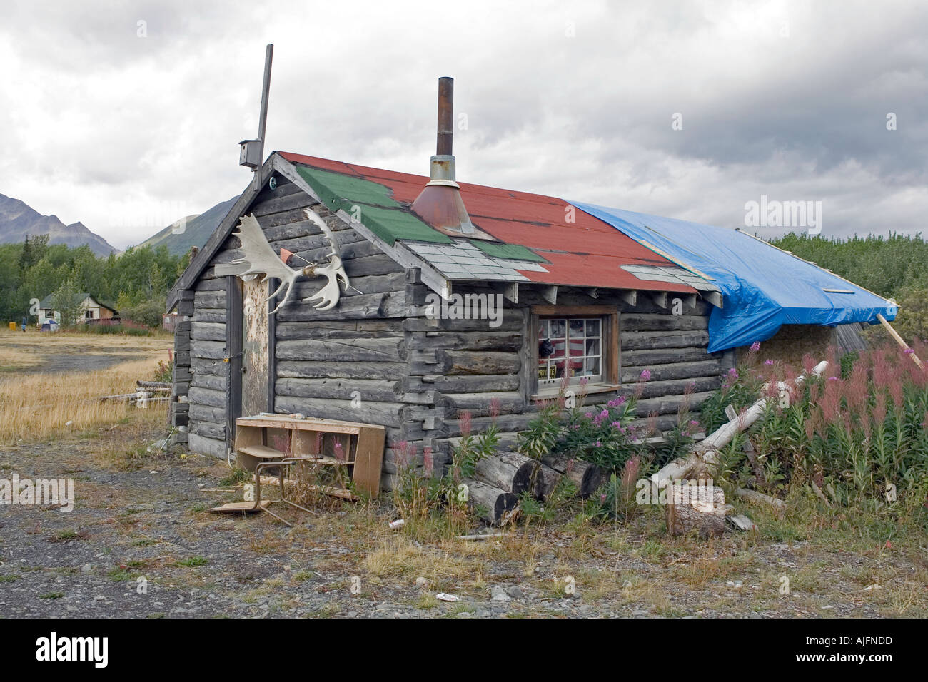 Klukshu Village in Yukon Territory Canada A traditional Native village ...