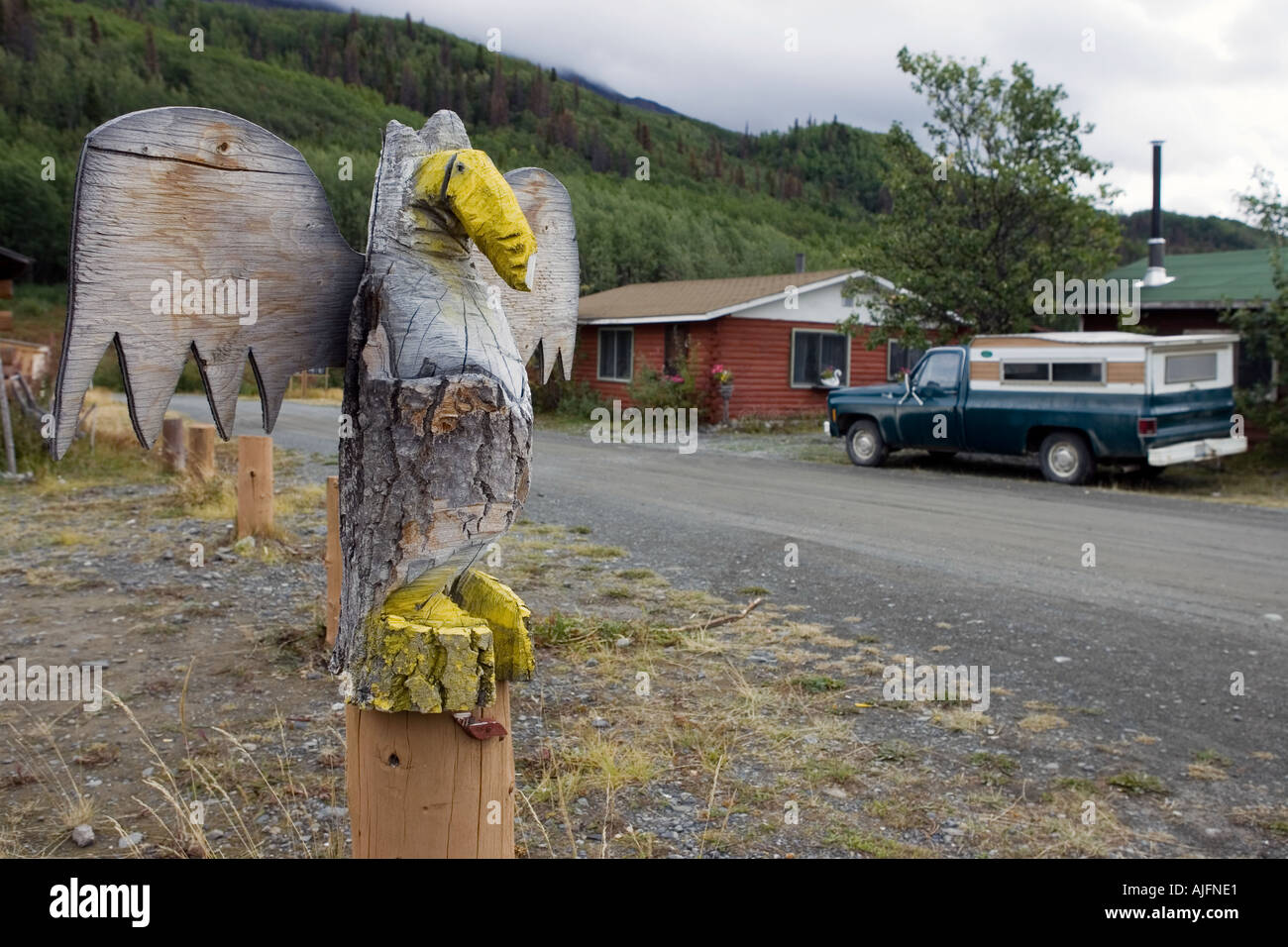 Klukshu Village in Yukon Territory Canada A traditional Native village ...