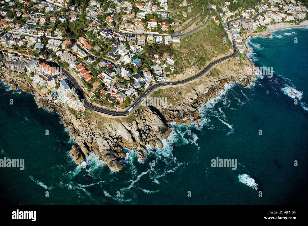Aerial view of Bantry Bay Western Cape Province South Africa Stock ...