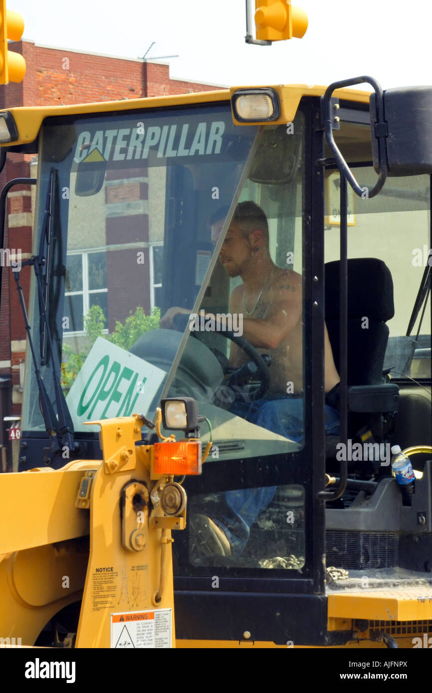 Workman in cab hi-res stock photography and images - Alamy