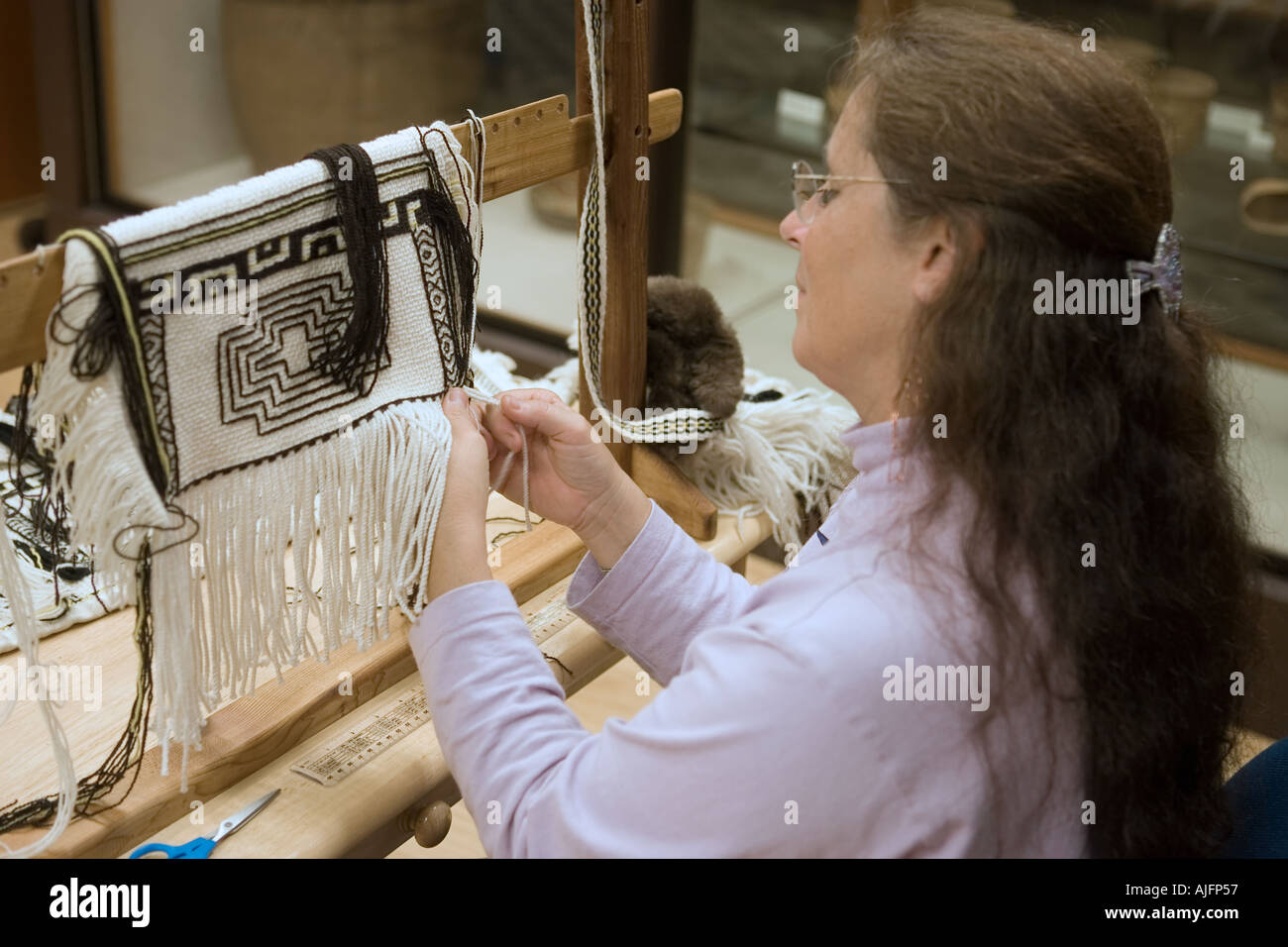 Teri Rofkar a basket and ceremonial robe weaver in the Tlingit ...