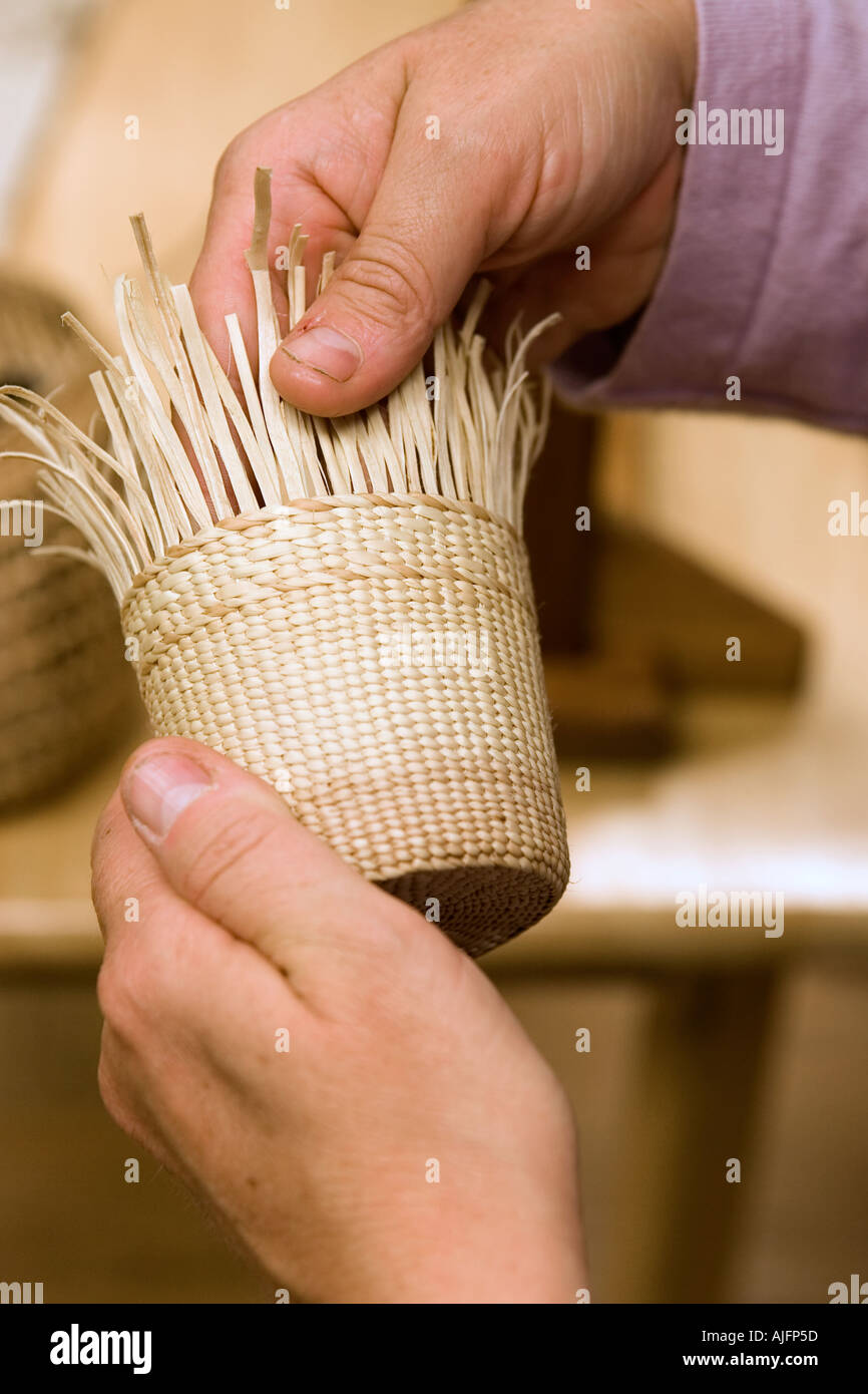 Teri Rofkar a basket and ceremonial robe weaver in the Tlingit ...