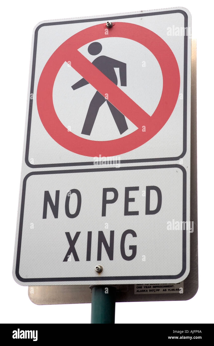 No jaywalking sign hi-res stock photography and images - Alamy