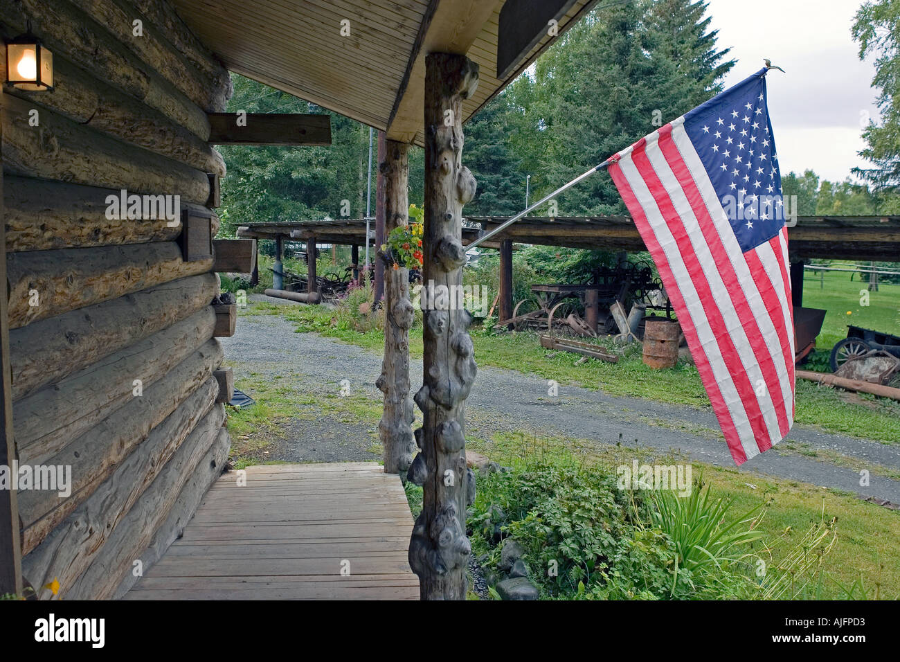 Restored settlement of Hope Alaska a town established in the Kenai ...