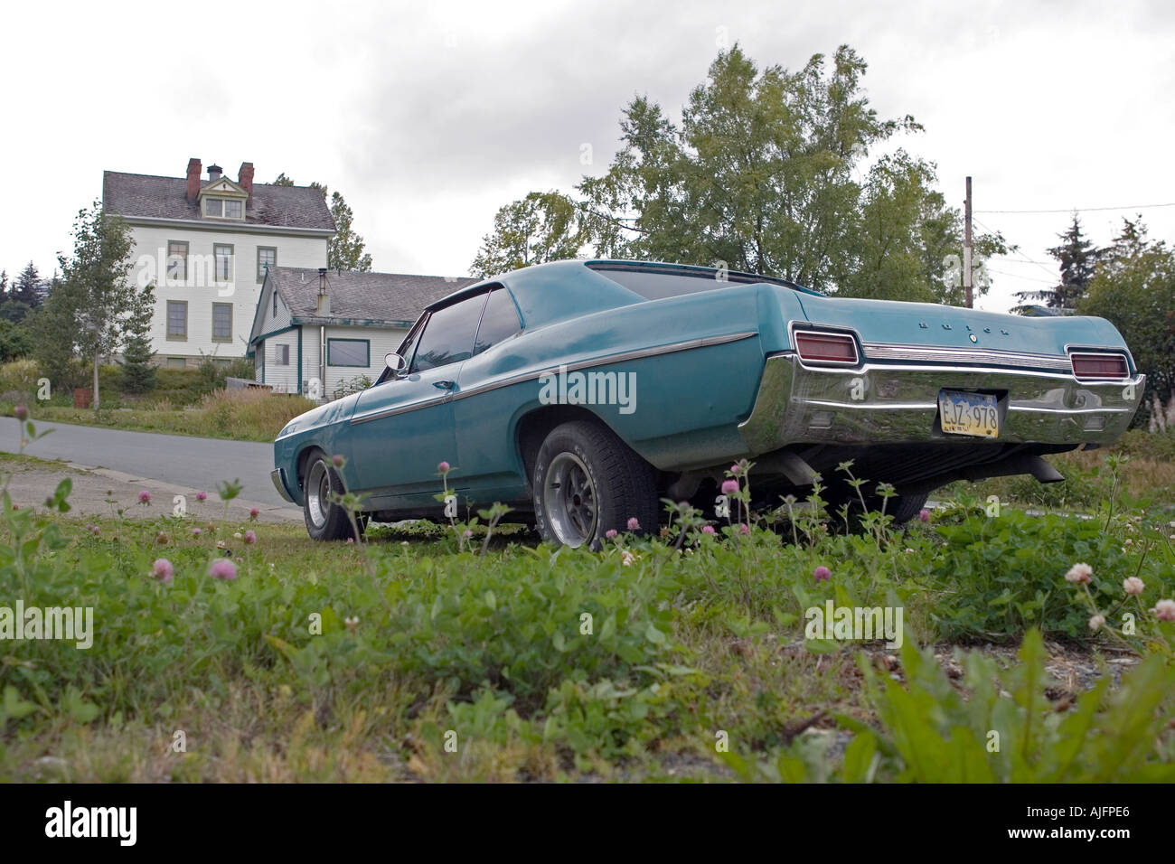 Street scene in Haines Alaska in the old Fort Steward section of the ...