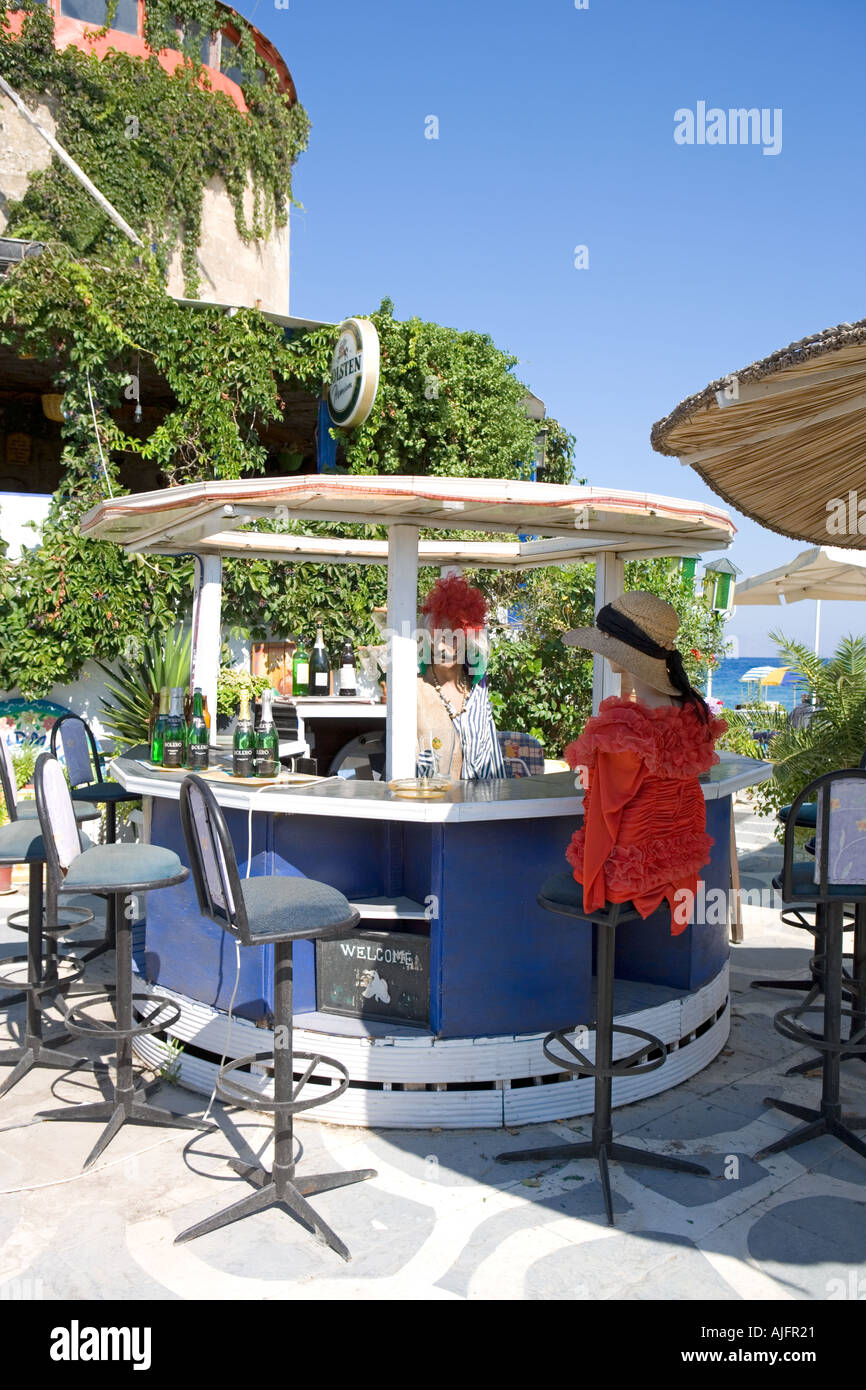 WINDMILL BAR IN TRIANDA RHODES Stock Photo - Alamy