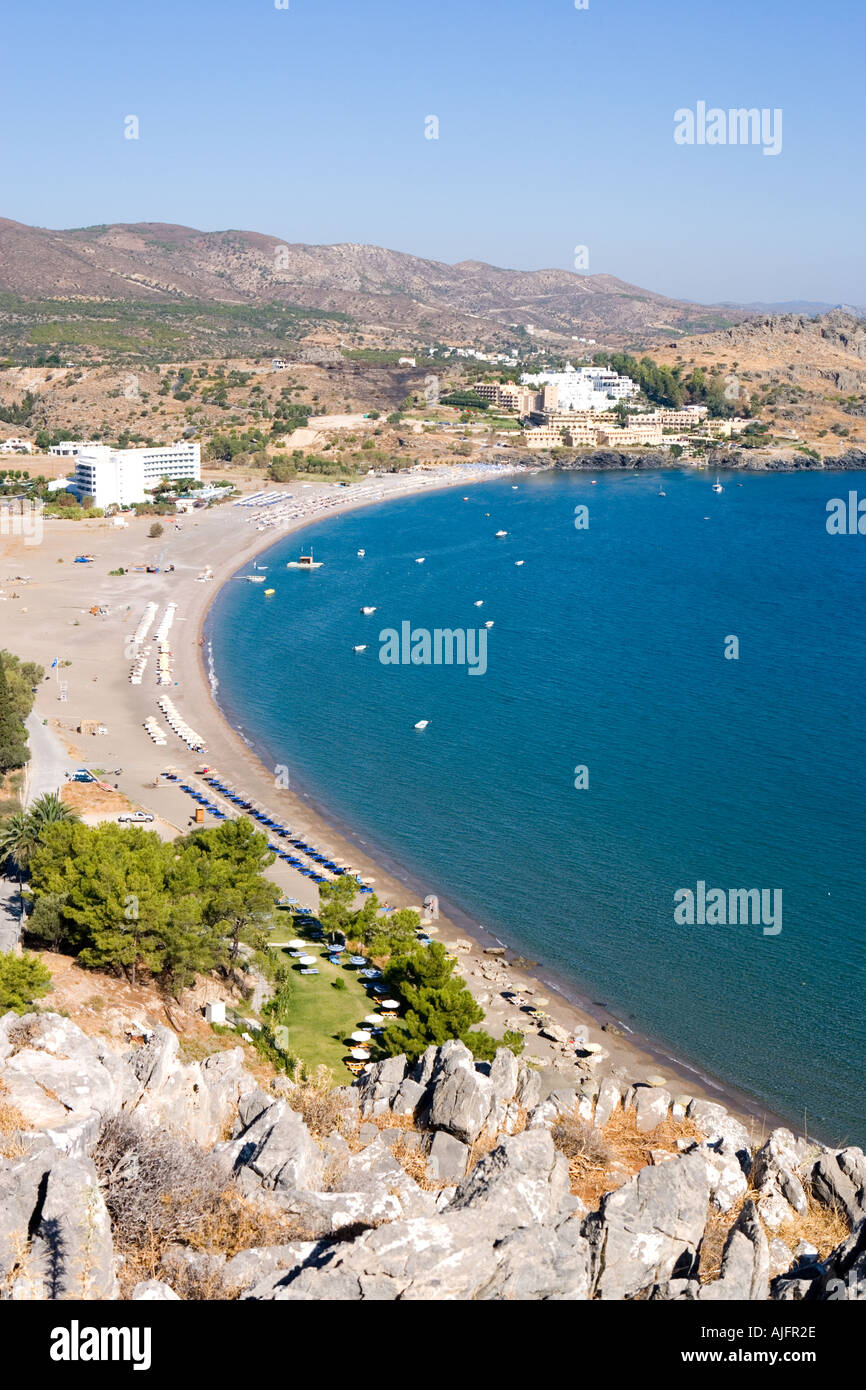 VLICHA BEACH LINDOS RHODES GREECE Stock Photo - Alamy