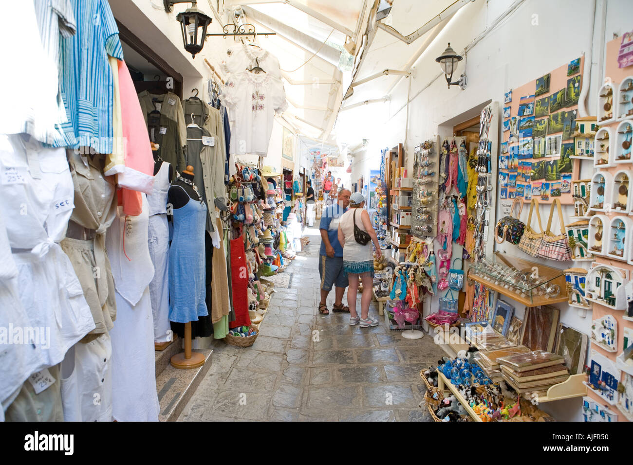 STREETS OF LINDOS RHODES GREECE Stock Photo - Alamy
