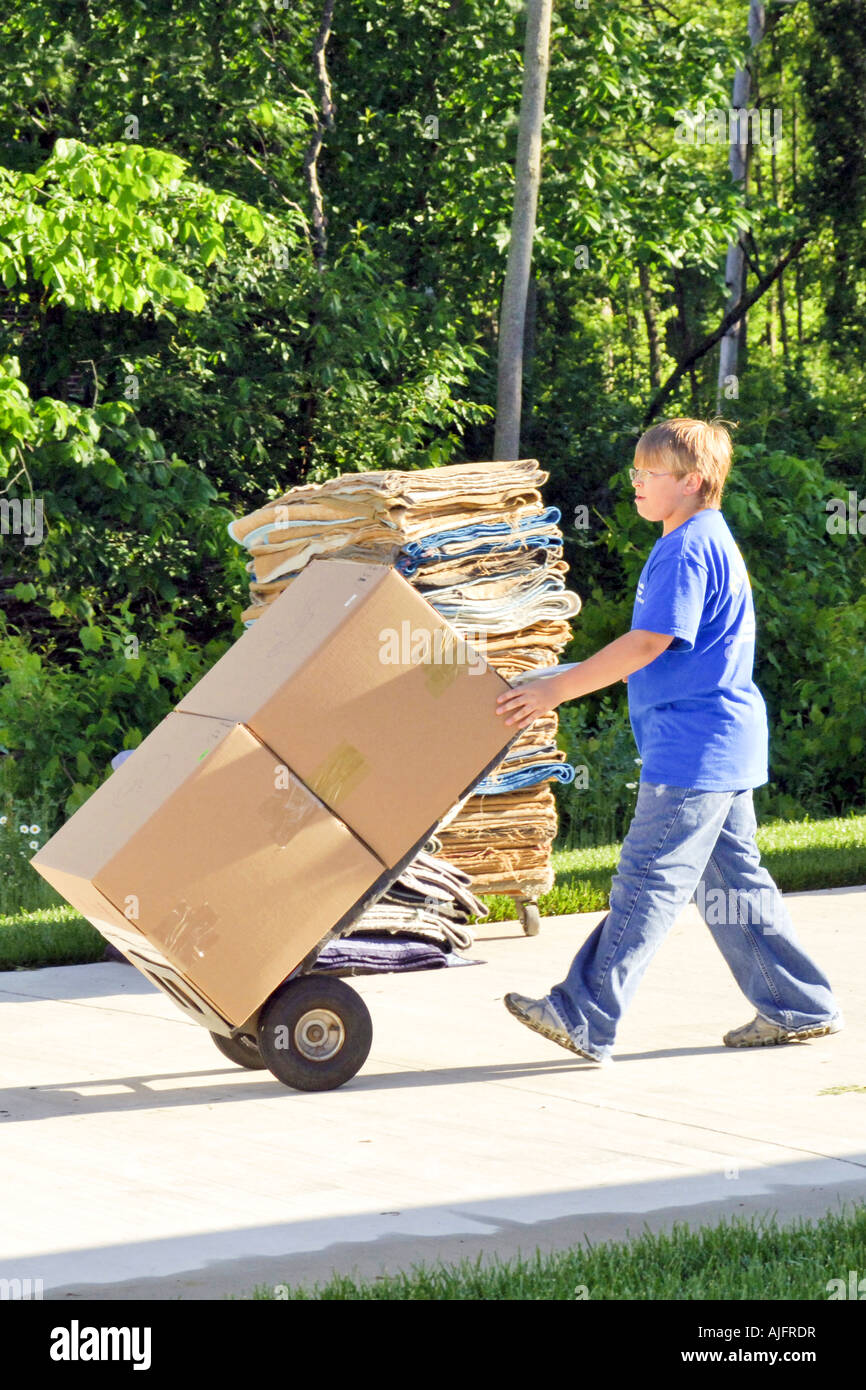 Relocation day for this family to another home Stock Photo - Alamy