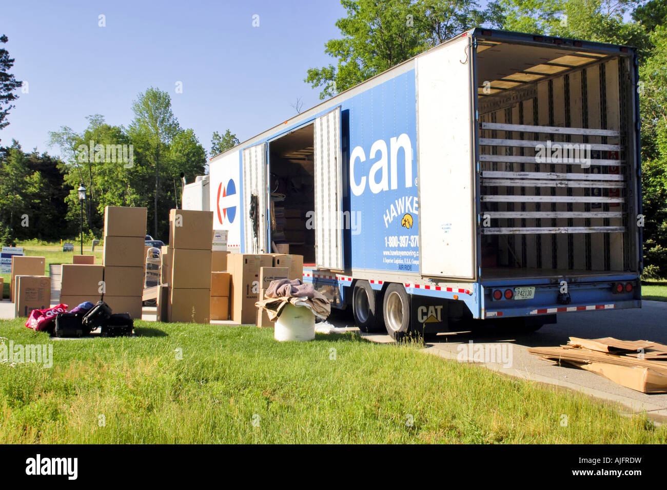 Relocation day for this family to another home Stock Photo - Alamy