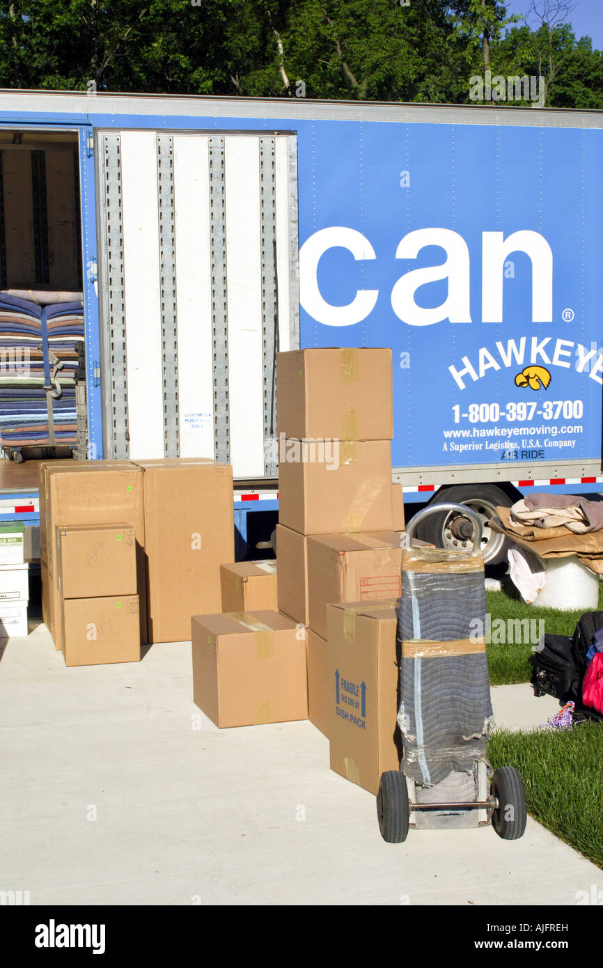 Relocation day for this family to another home Stock Photo - Alamy