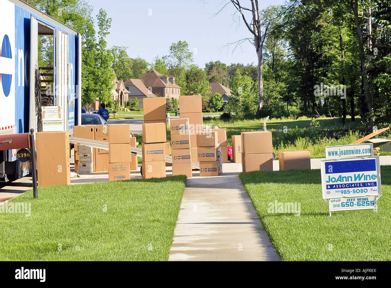 Relocation day for this family to another home Stock Photo - Alamy
