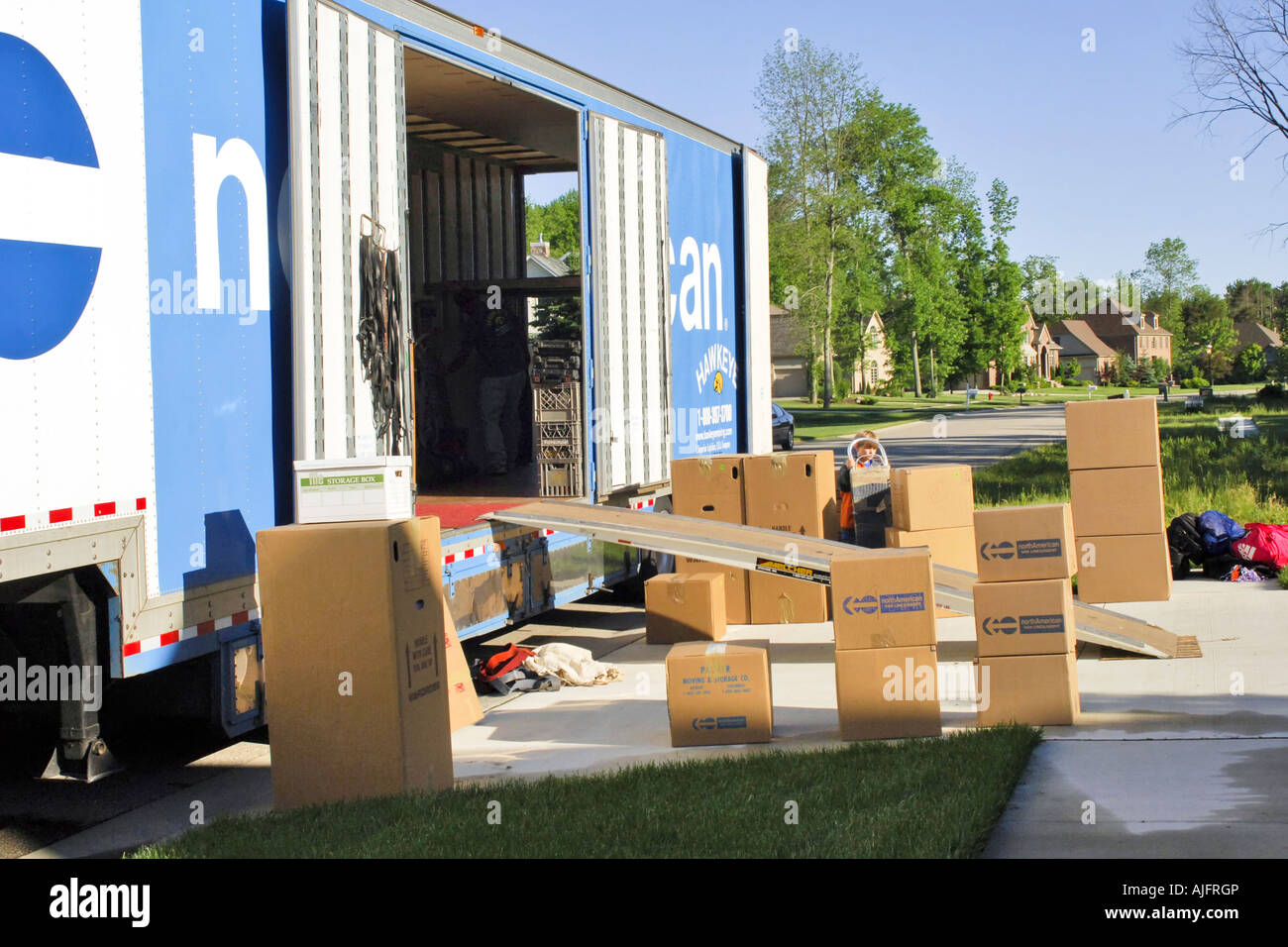 Relocation day for this family to another home Stock Photo - Alamy