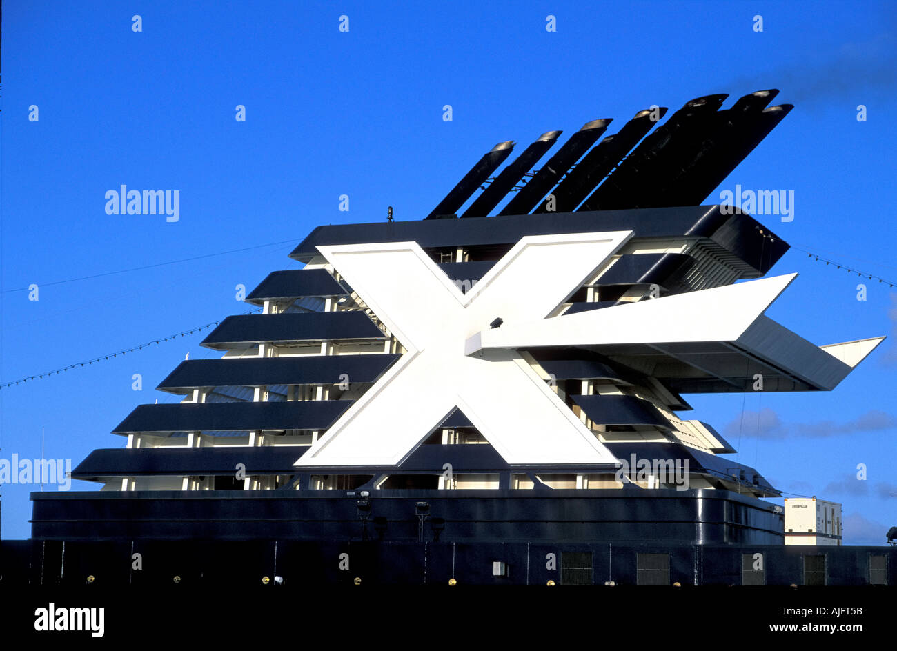 Cruise Ship Funnel Stock Photo - Alamy