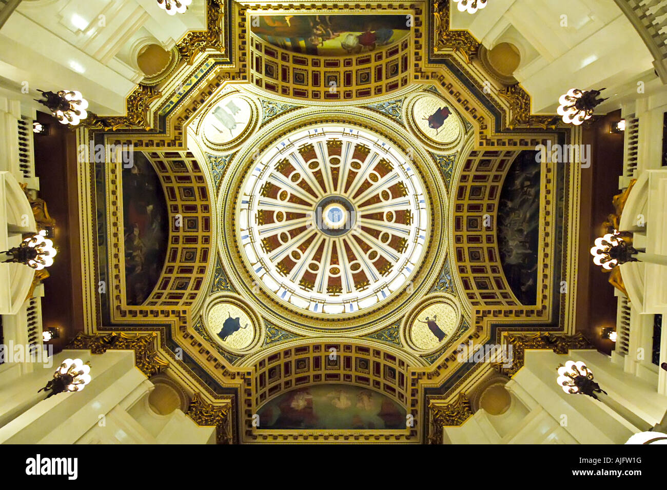 The Dome inside the State capitol building Harrisburg Pennsylvania PA ...