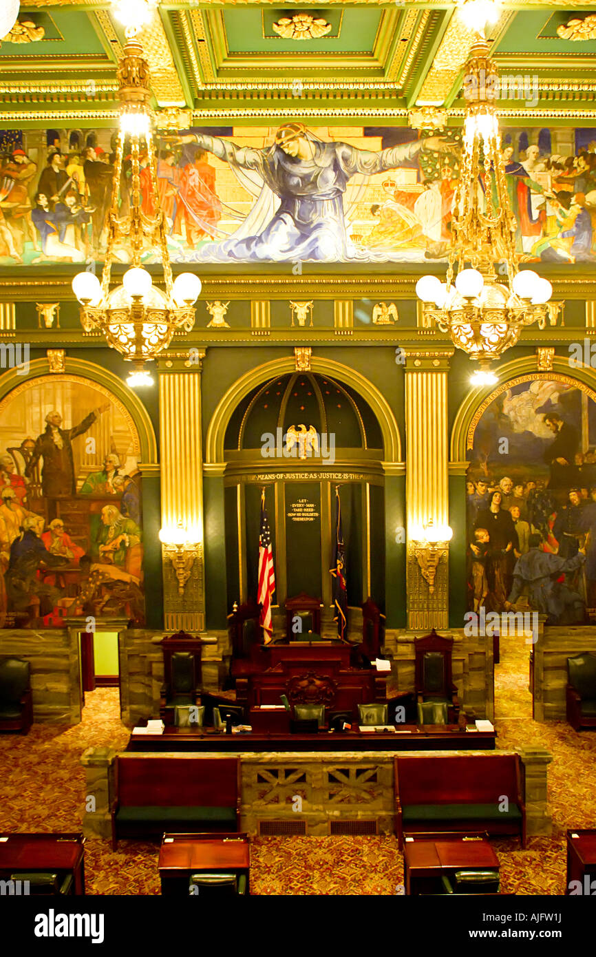 The Senate Chamber inside the State Capitol building Harrisburg ...