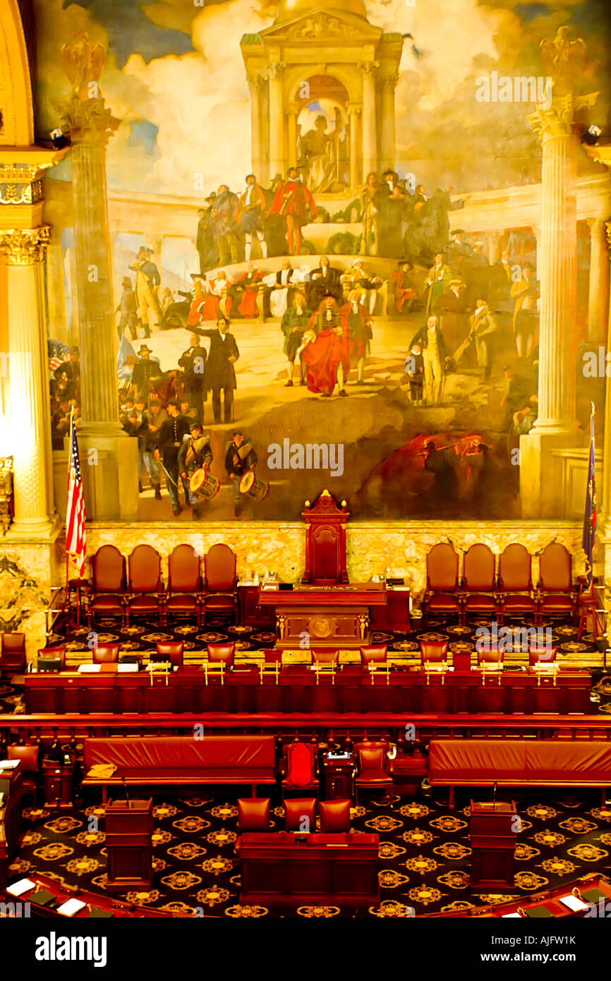 The House of Representatives Chamber inside the State building in ...
