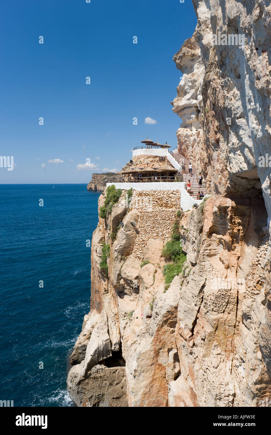 Cova d'en Xoroi cave complex, Cala'n Porter, Menorca, Spain Stock Photo ...