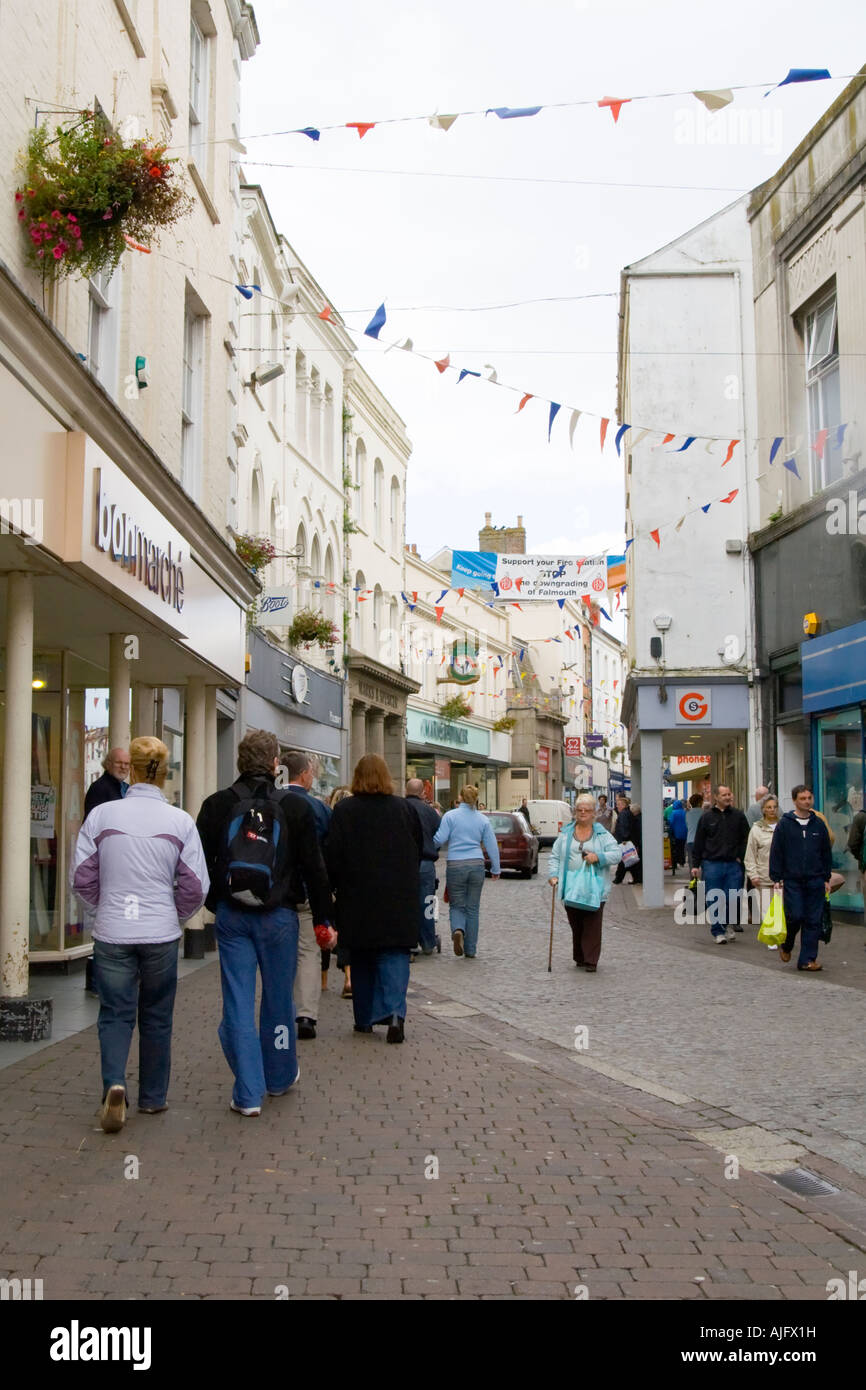 Street scene, Falmouth, Cornwall Stock Photo - Alamy