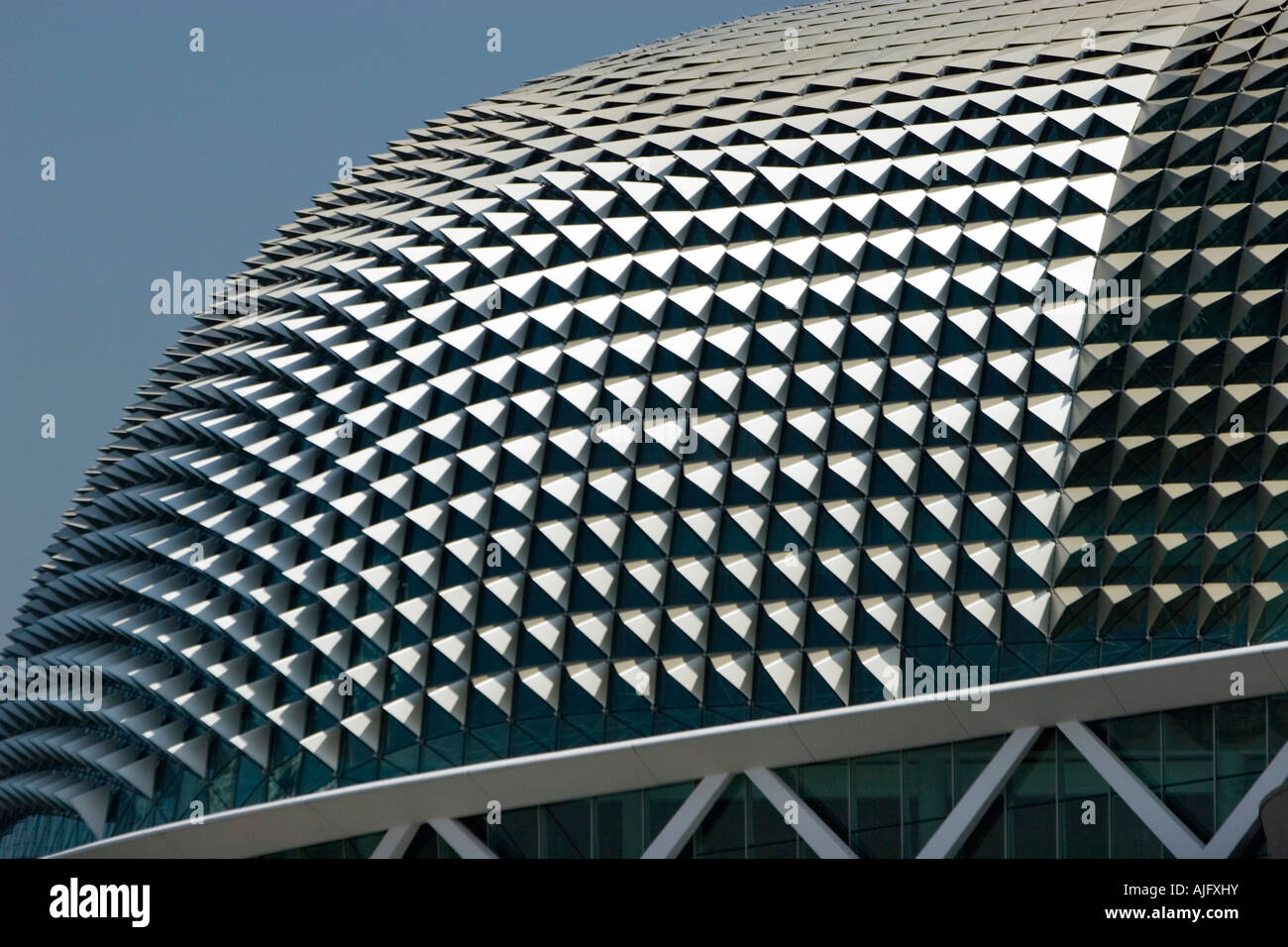 Unusual roof Esplanade Theatres on the Bay Singapore Stock Photo - Alamy