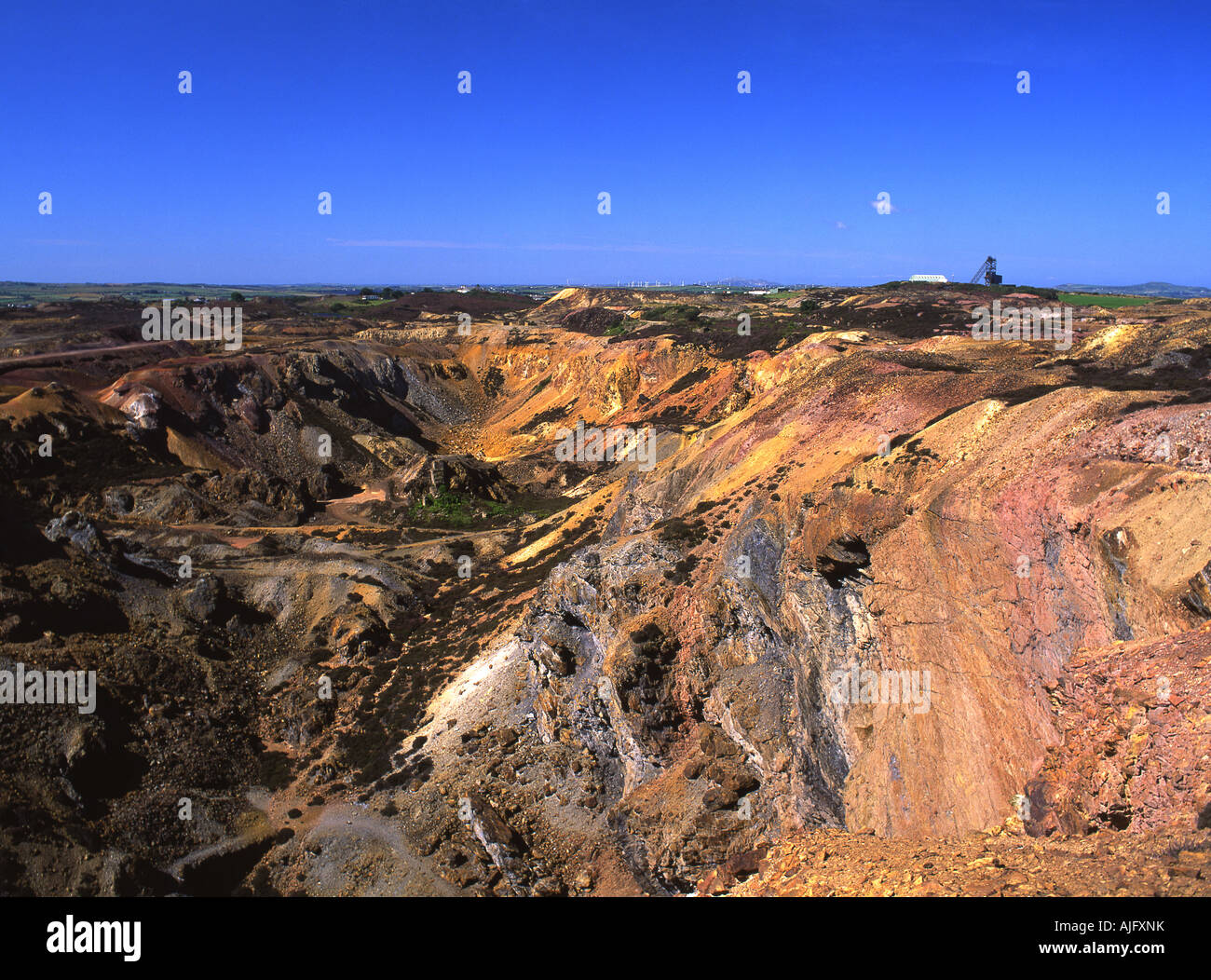 Parys Mountain Disused copper mine Amlwch Anglesey North Wales UK Stock ...