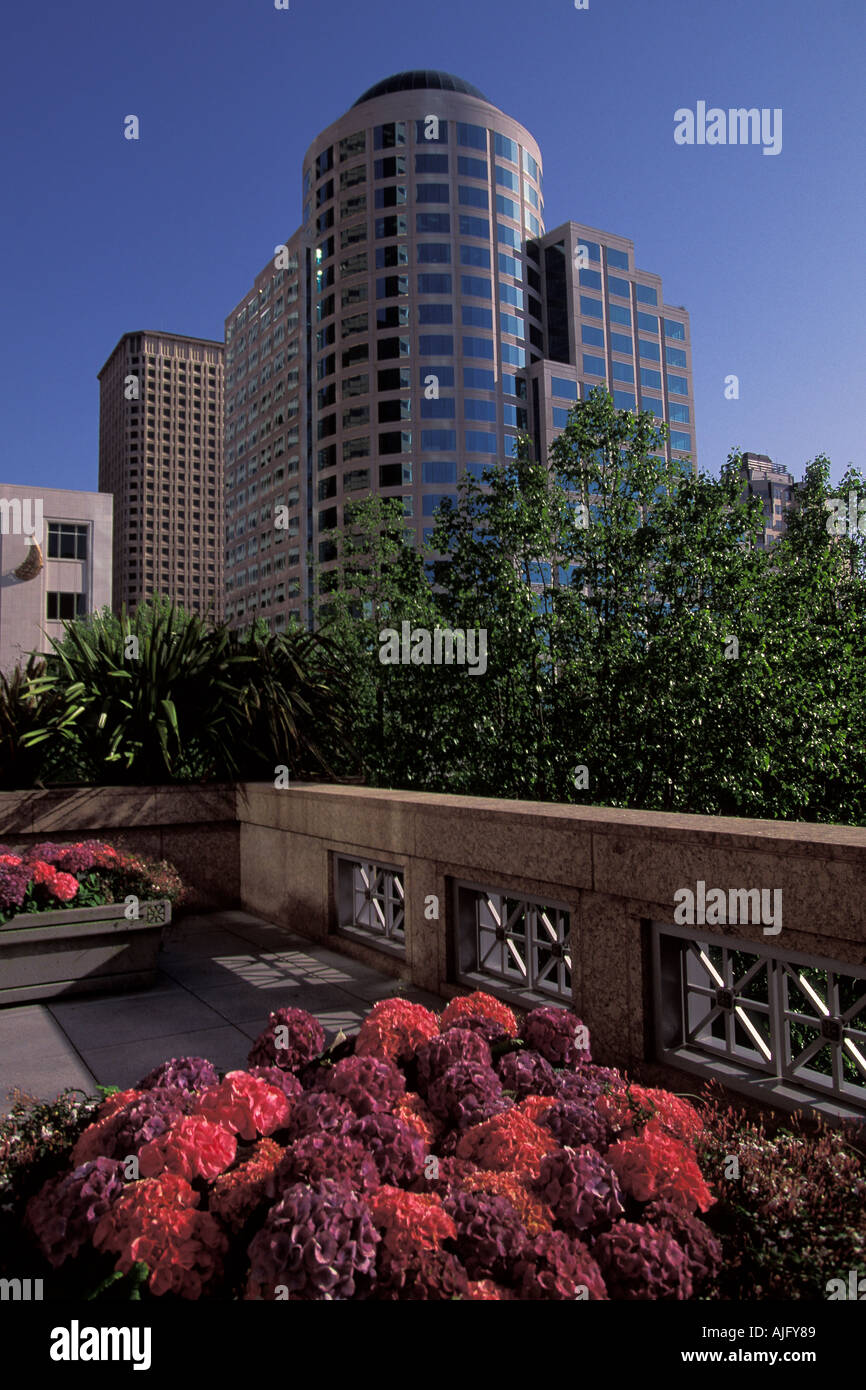 Washington Mutual Bank Building From Outdoor Landing Of Washington Mutual Bank Tower Stock Photo washington-mutual-bank-building-from-outdoor-landing-of-washington-mutual-bank-tower-stock-photo