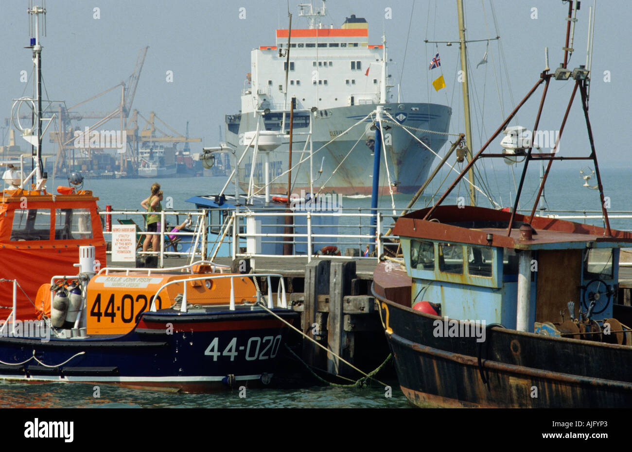 Harwich Essex England Port Harbour Lifeboat Ferry High Resolution Stock ...