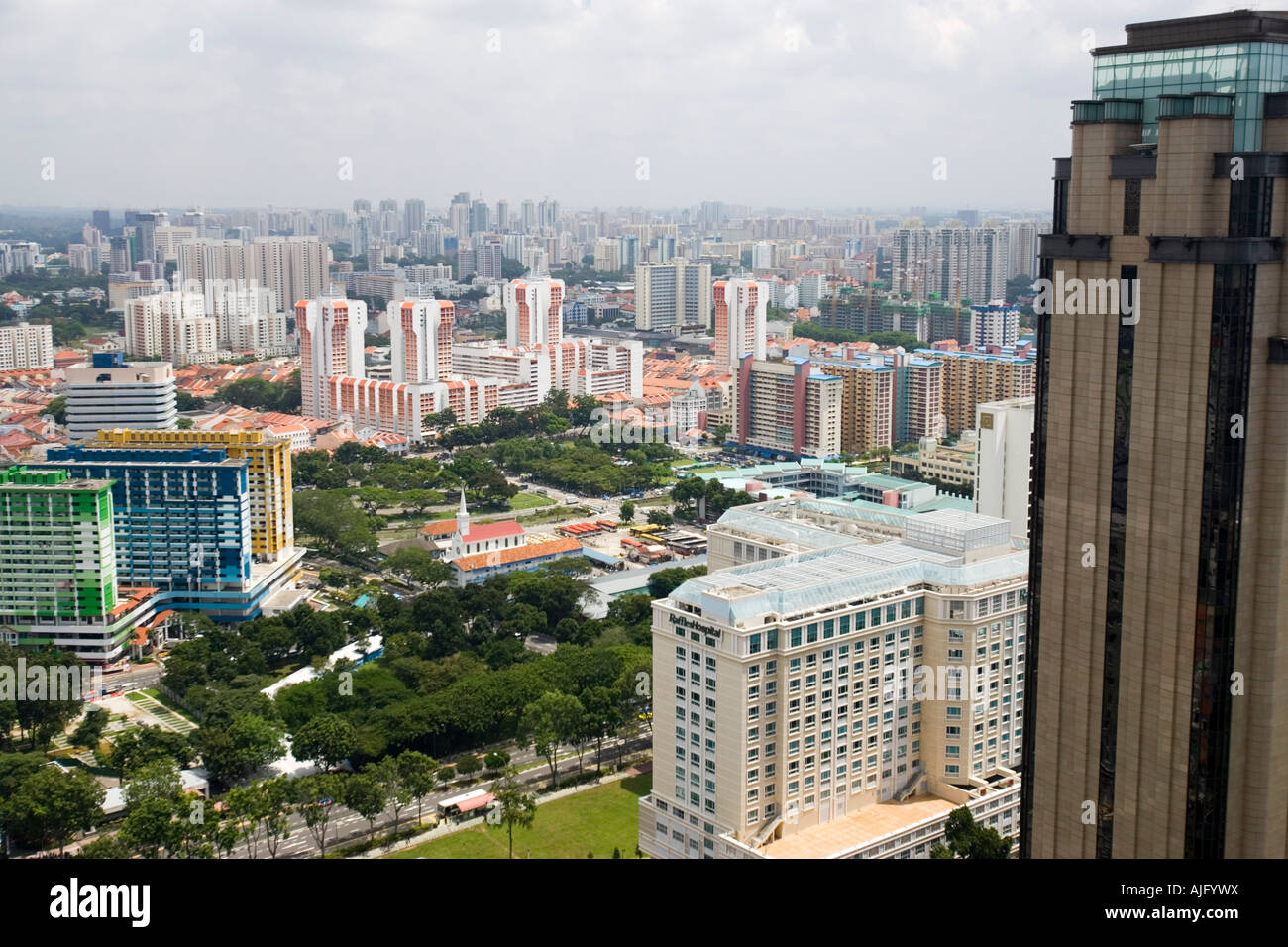 High rise buildings skyline Singapore Stock Photo - Alamy