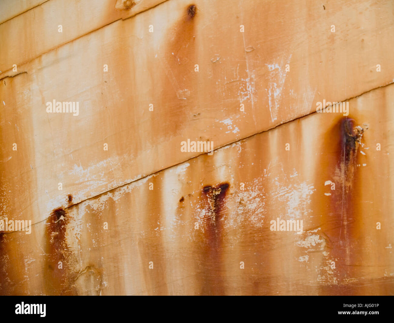 Rust on the underside of a boat Stock Photo - Alamy