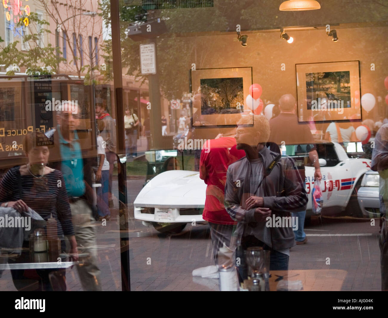 Reflections in a shop window Stock Photo - Alamy