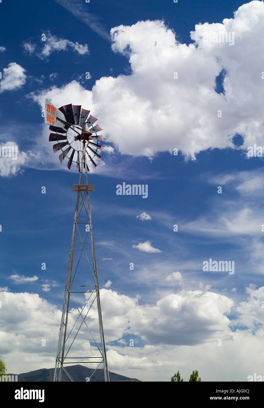 Windmill in Utah Stock Photo - Alamy