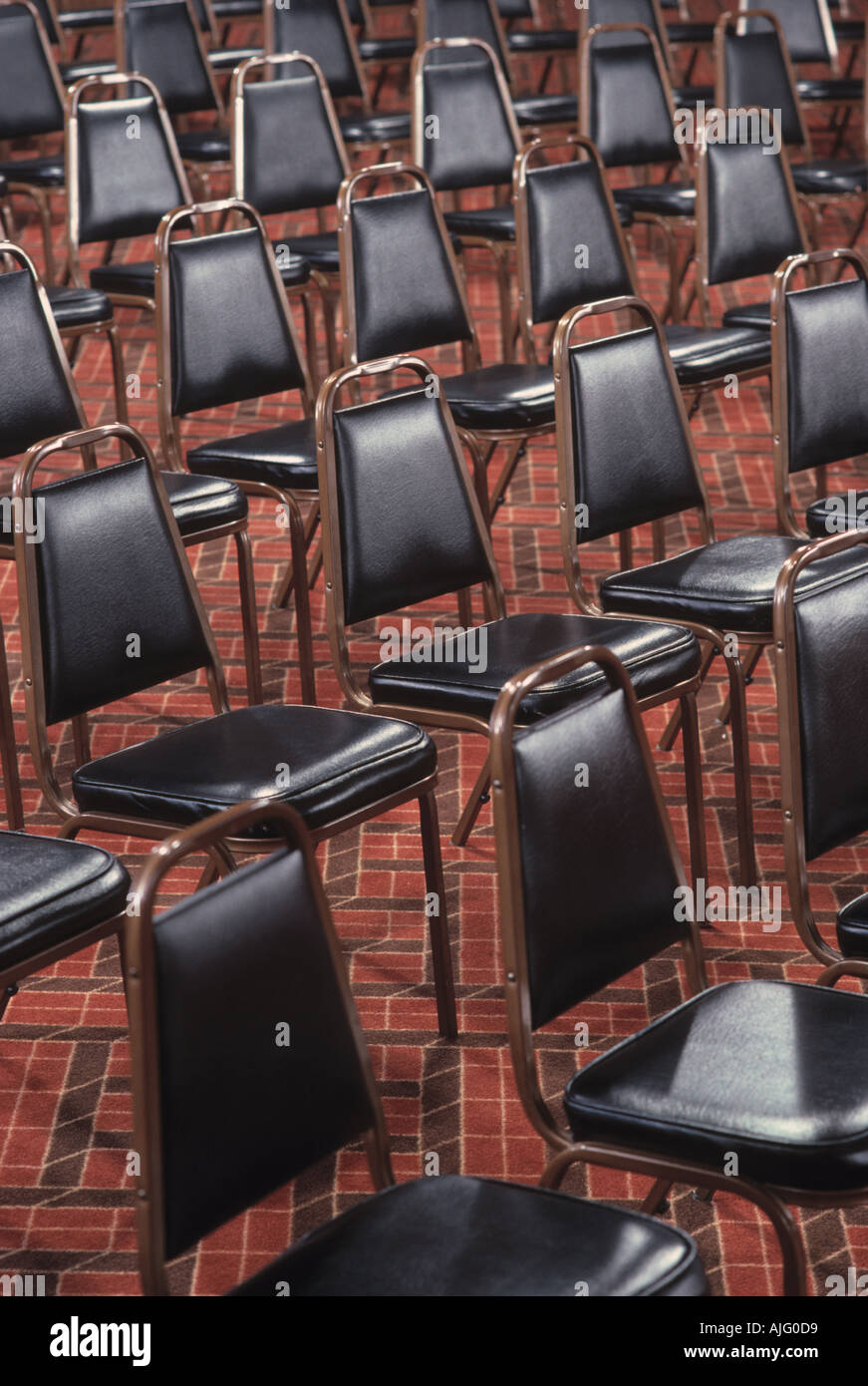 Chairs set up for presentation Stock Photo - Alamy