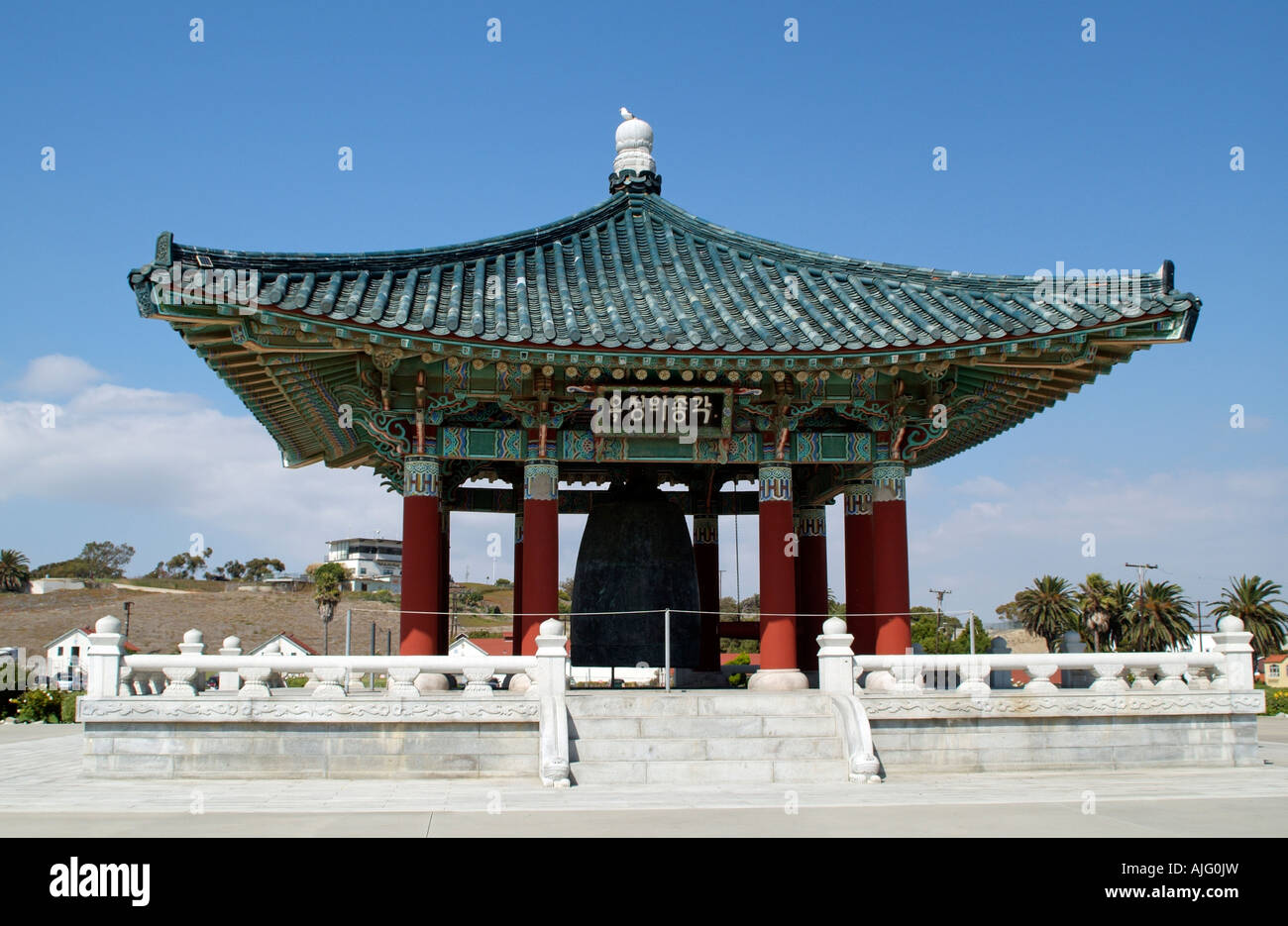 Korean Friendship Bell and Pavilion at San Pedro Southern California ...