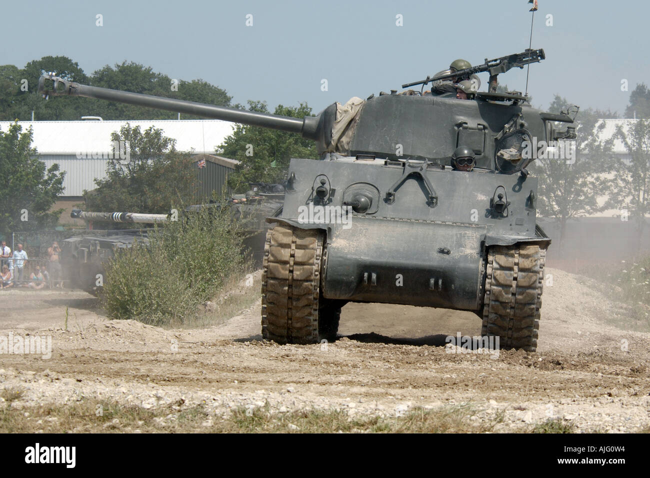 American WW2 Sherman tank on manouvers Stock Photo - Alamy