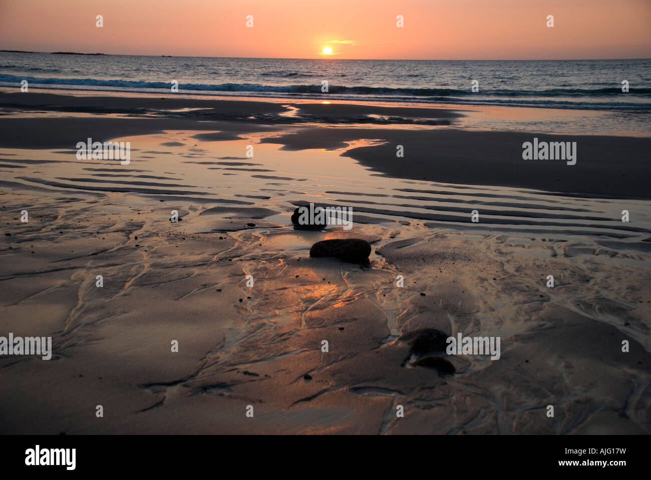 sennen cove beach sunset Stock Photo - Alamy