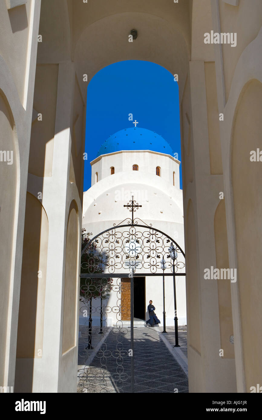 "Timios Stavros" Church Perissa Santorini Greece Stock Photo - Alamy