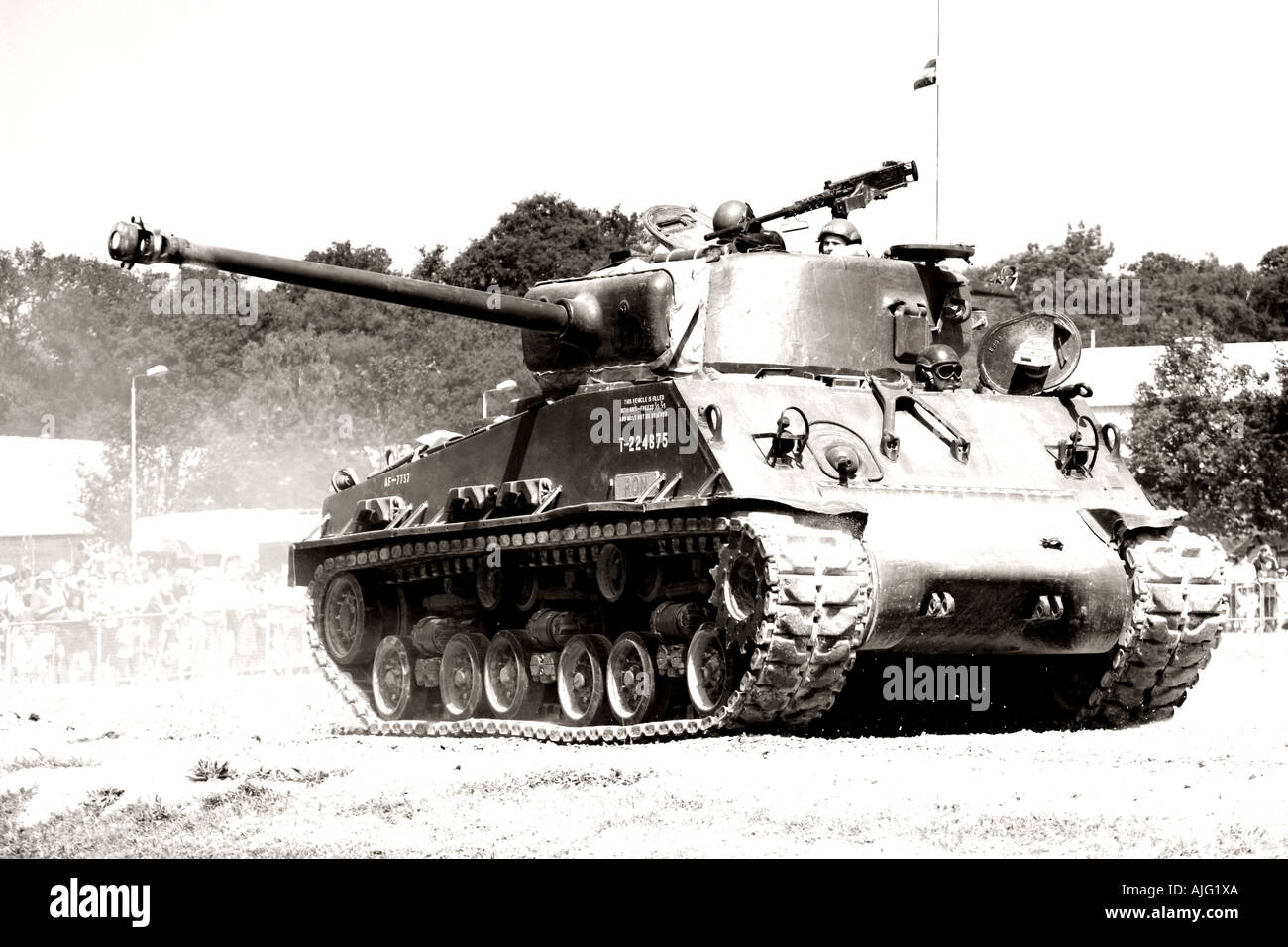 American WW2 Sherman tank on manouvers Stock Photo - Alamy