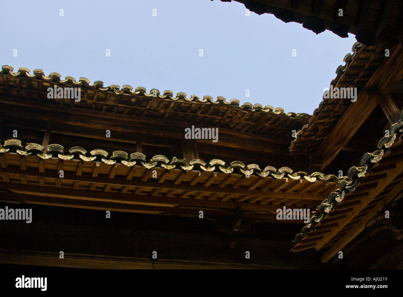 Interior Courtyard Allows in Light and Rain Likeng Wuyuan County China ...
